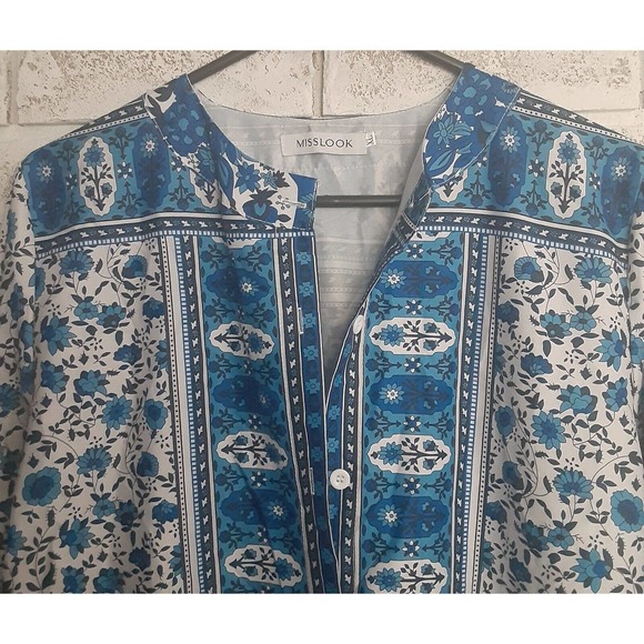 MISSLOOK | Intimates & Sleepwear | Miss Look Sz Xl Kaftan Blues White ...